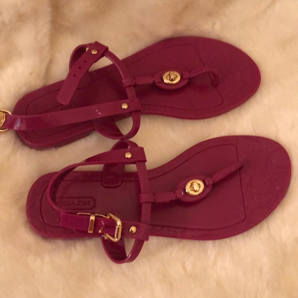 Coach | Shoes | Coach Pink Sandals 5 | Poshmark